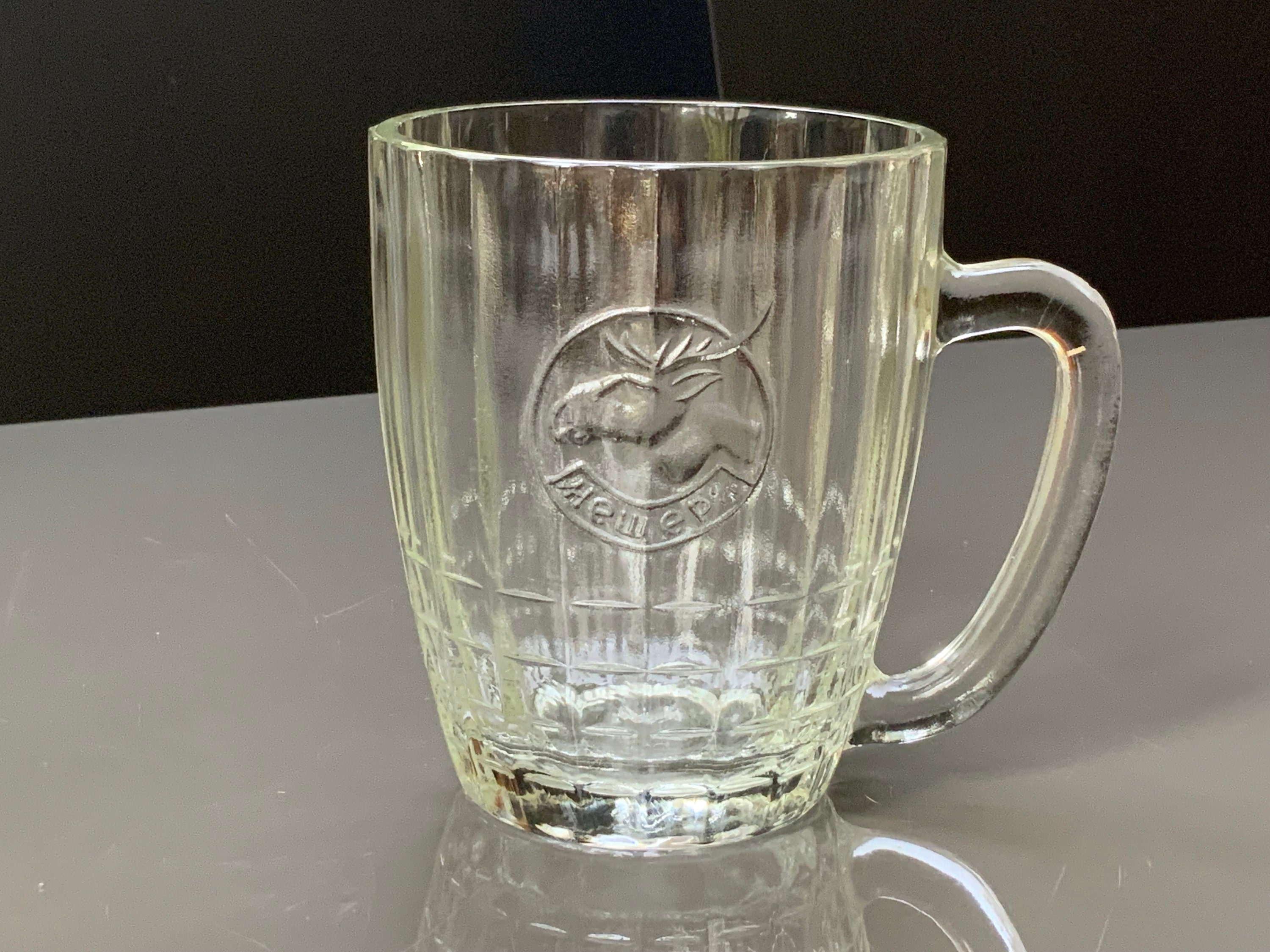Vintage USSR Beer Mug: "mesher" Faceted Glass, 500ml, 1970s Collectible ...