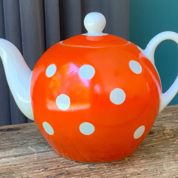 Polka Dot Teapot - Etsy