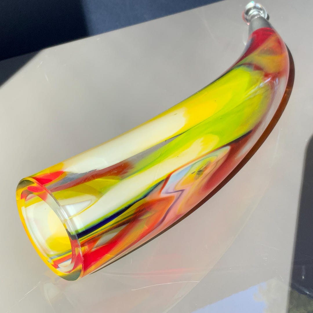 Decorative Colorful Glass Horn, Handblown Glass, Interior Decor - Etsy
