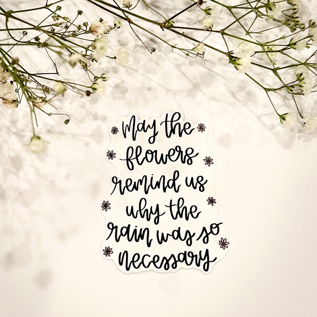 Flower Quote Sticker // Floral Design // Cute Summer Stickers - Etsy