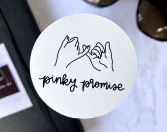 Aesthetic Hand, Pinky Promise Vinyl Sticker - Etsy