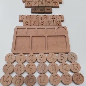 Wooden Math Board / Wooden Math Board With Number Cards Set(48 Pcs ...