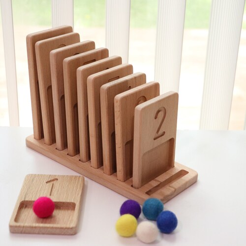 Montessori Counting Toy Wooden Tracing Boards Waldorf Wooden - Etsy