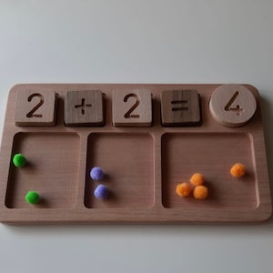 Wooden Math Board / Wooden Math Board With Number Cards Set(48 Pcs ...