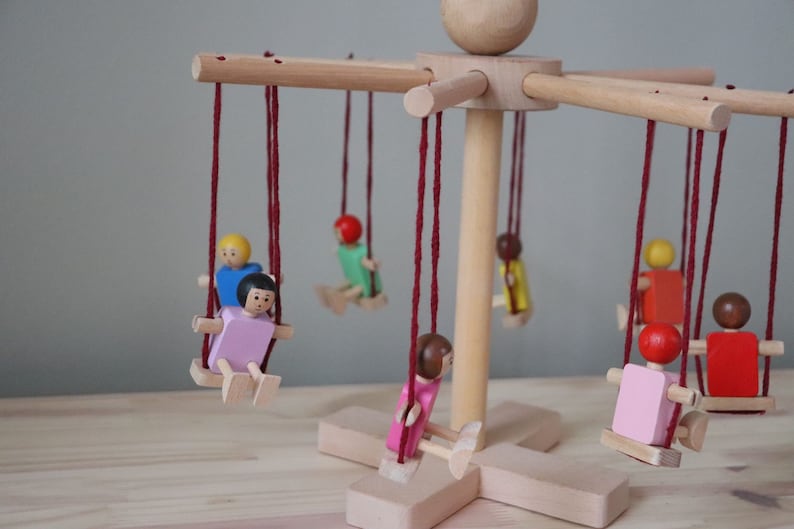 Wooden Funfair Swing Ride Toy - Etsy