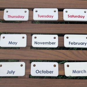 Wooden Calendar / English Calendar - Etsy