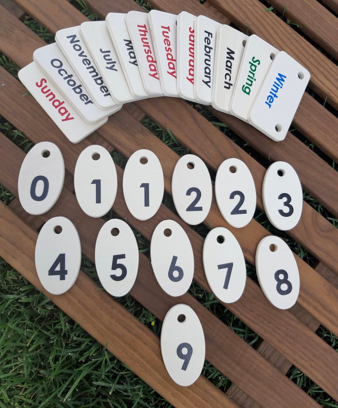 Wooden Calendar / English Calendar - Etsy