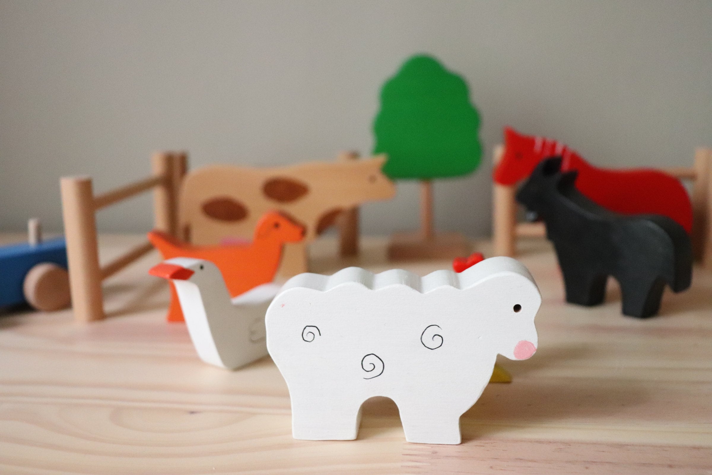 Wooden Farm Animals Play Set - Etsy