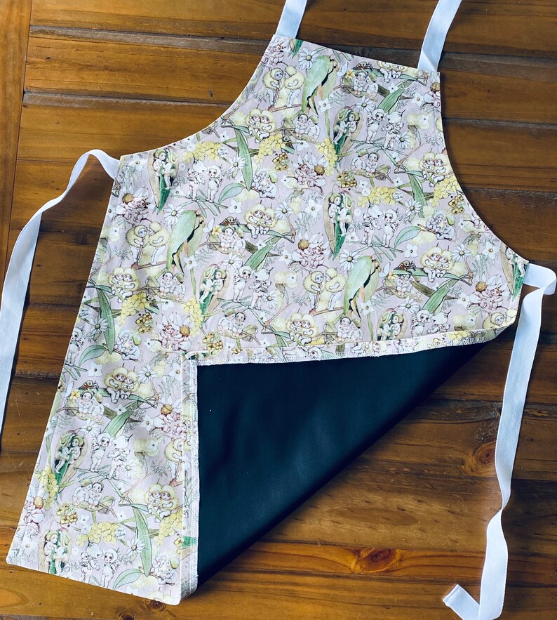 Handmade Waterproof Adult Apron, Gum-nut Print, Lapidary Gardening ...