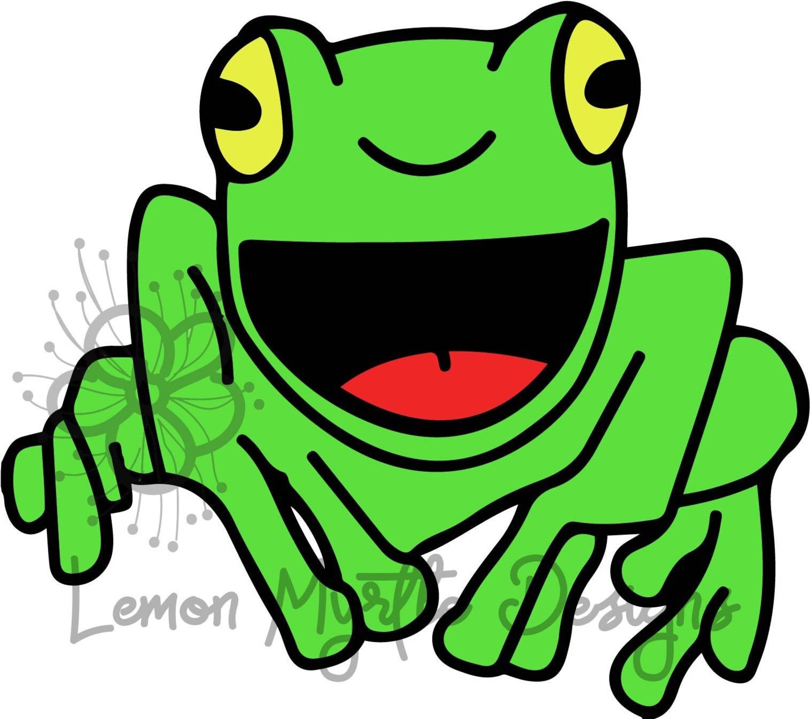 Freddie the Frog, Playful Cartoon Design, T-shirt, Mug, Decorations ...