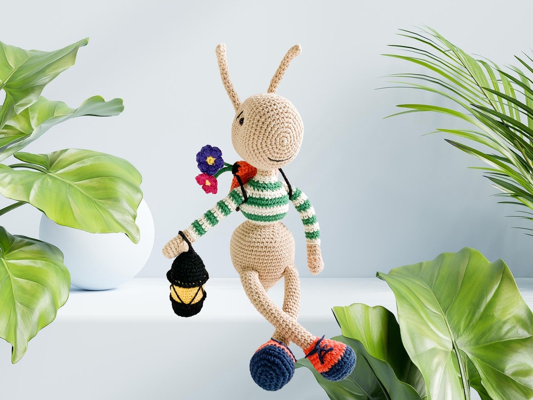 Cute Amigurumi Crochet Ant Doll With Accessories, Doll for Sale, Soft ...