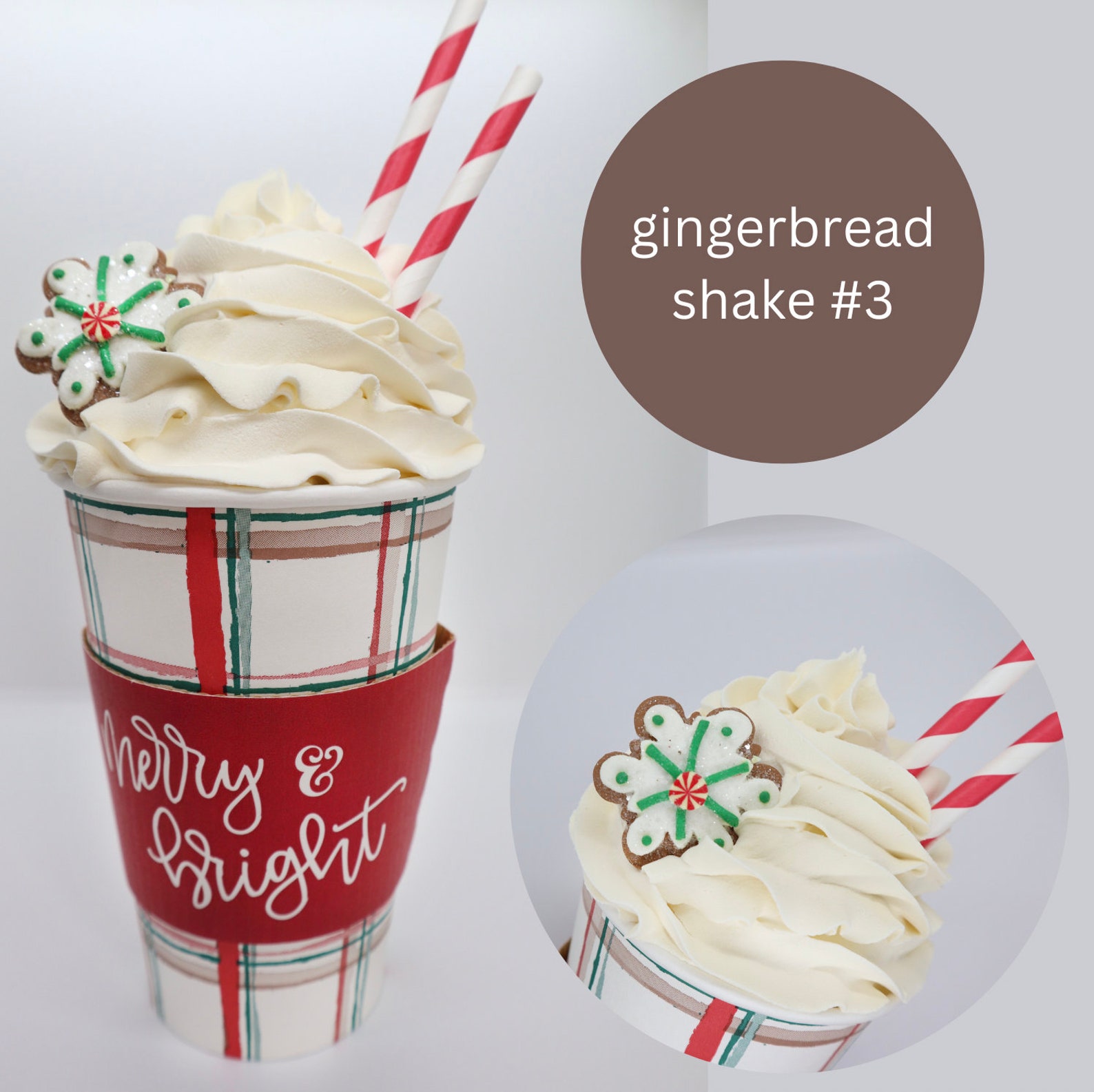 Gingerbread & Peppermint Mocha Milkshake - Etsy