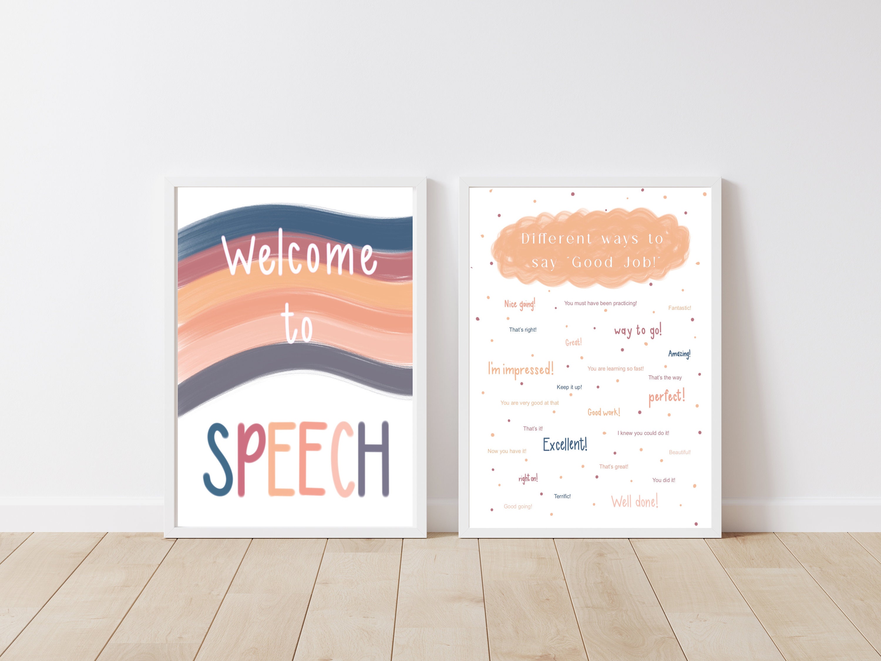 Bundle of 5 Speech Pathology Posters, Digital Slp Poster, Door Sign ...