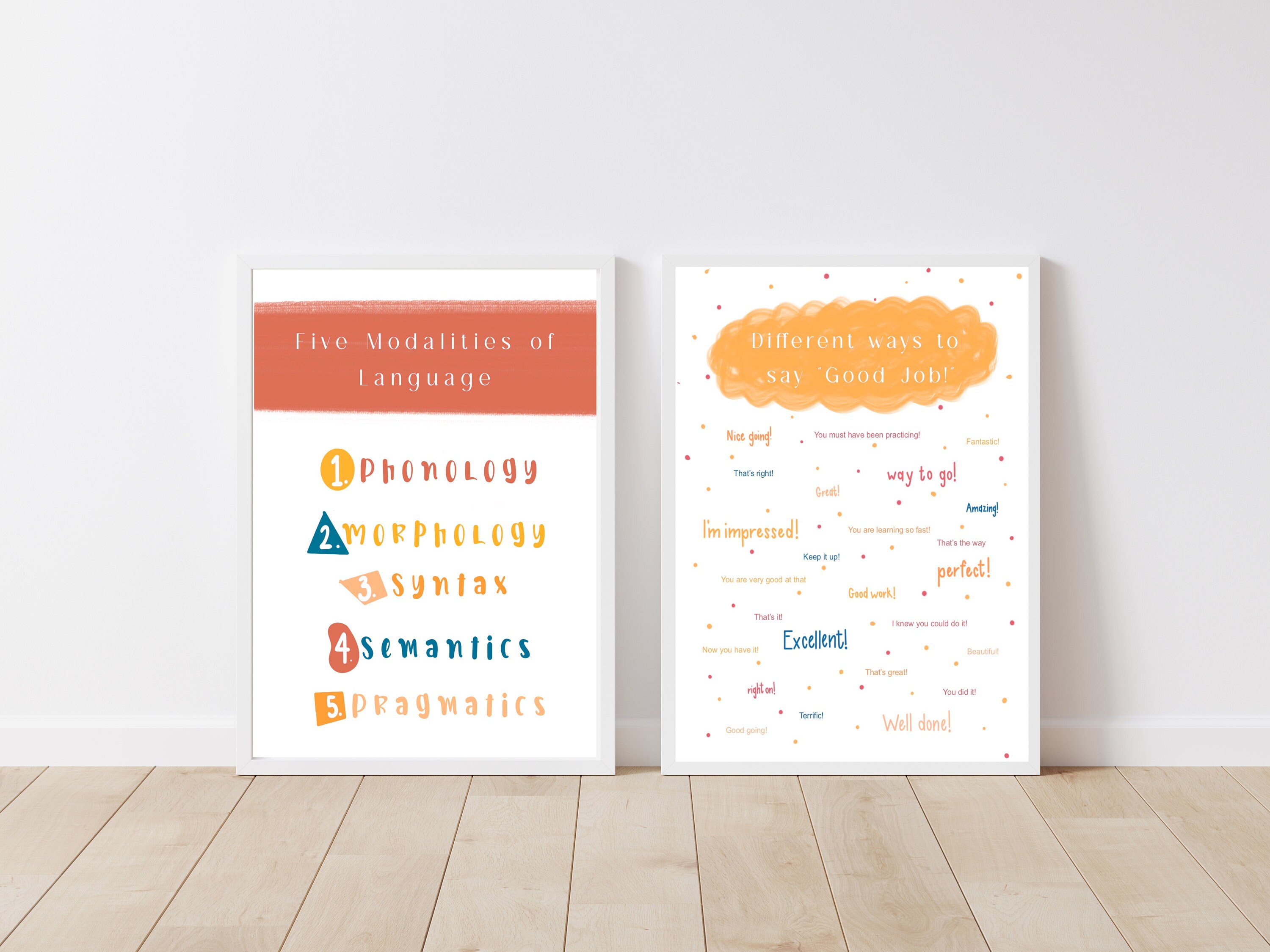 Bundle of 5 Speech Pathology Posters, Digital Slp Poster, Door Sign ...
