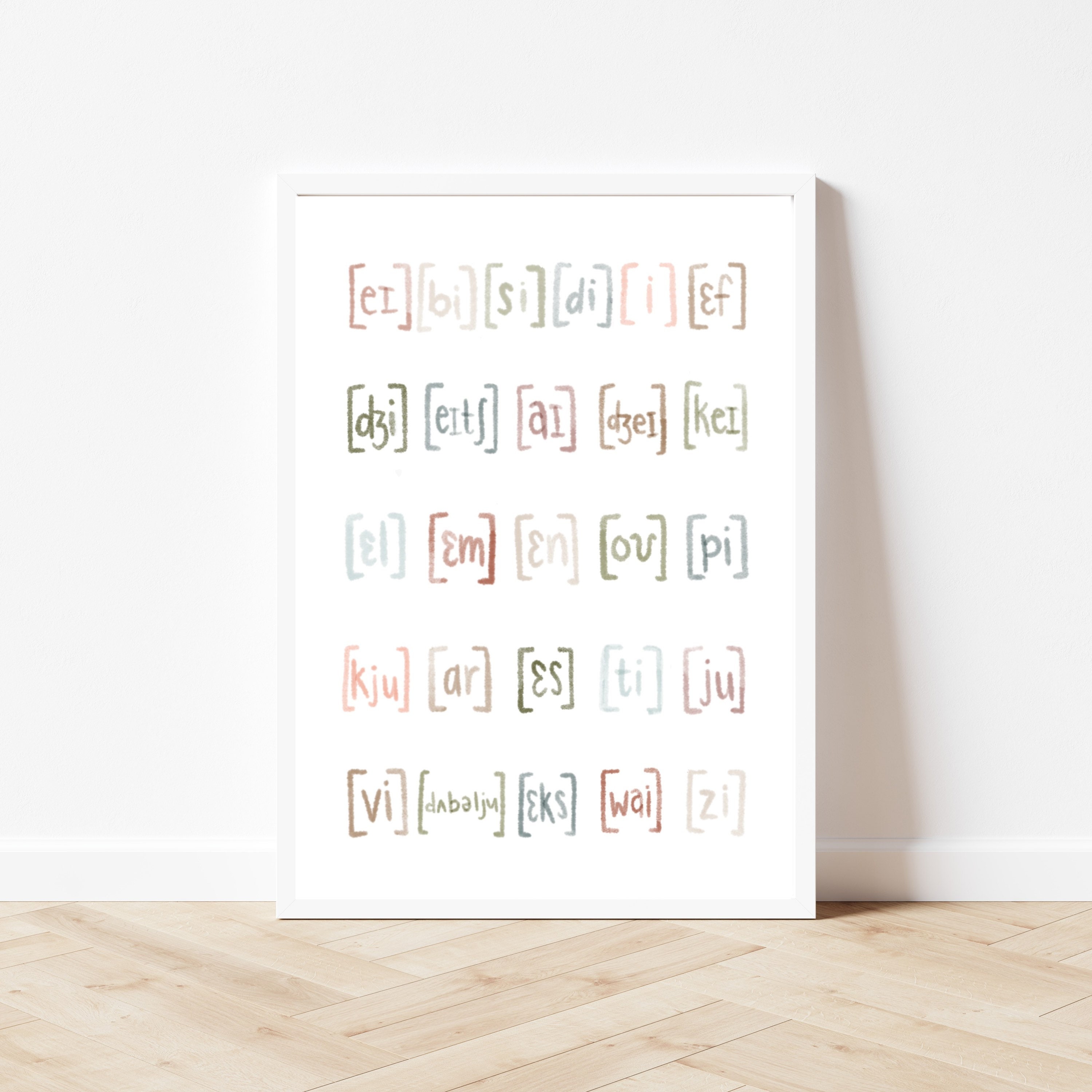 Transcribed Alphabet, Speech Therapy Decor, SLP Gift, Watercolor ...