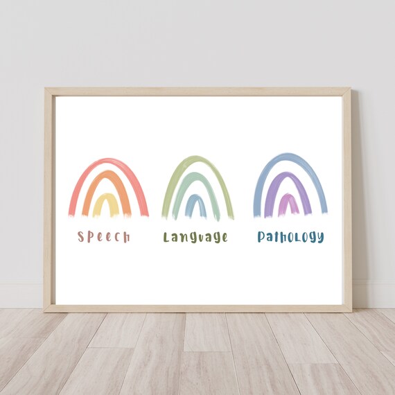 Speech Therapy Rainbow Poster Speech Therapy Decor Printable | Etsy ...