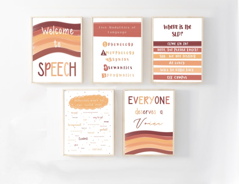 5 SLP Decor Posters, Bundle Set, Rustic, Boho, Door Sign, Gift for ...