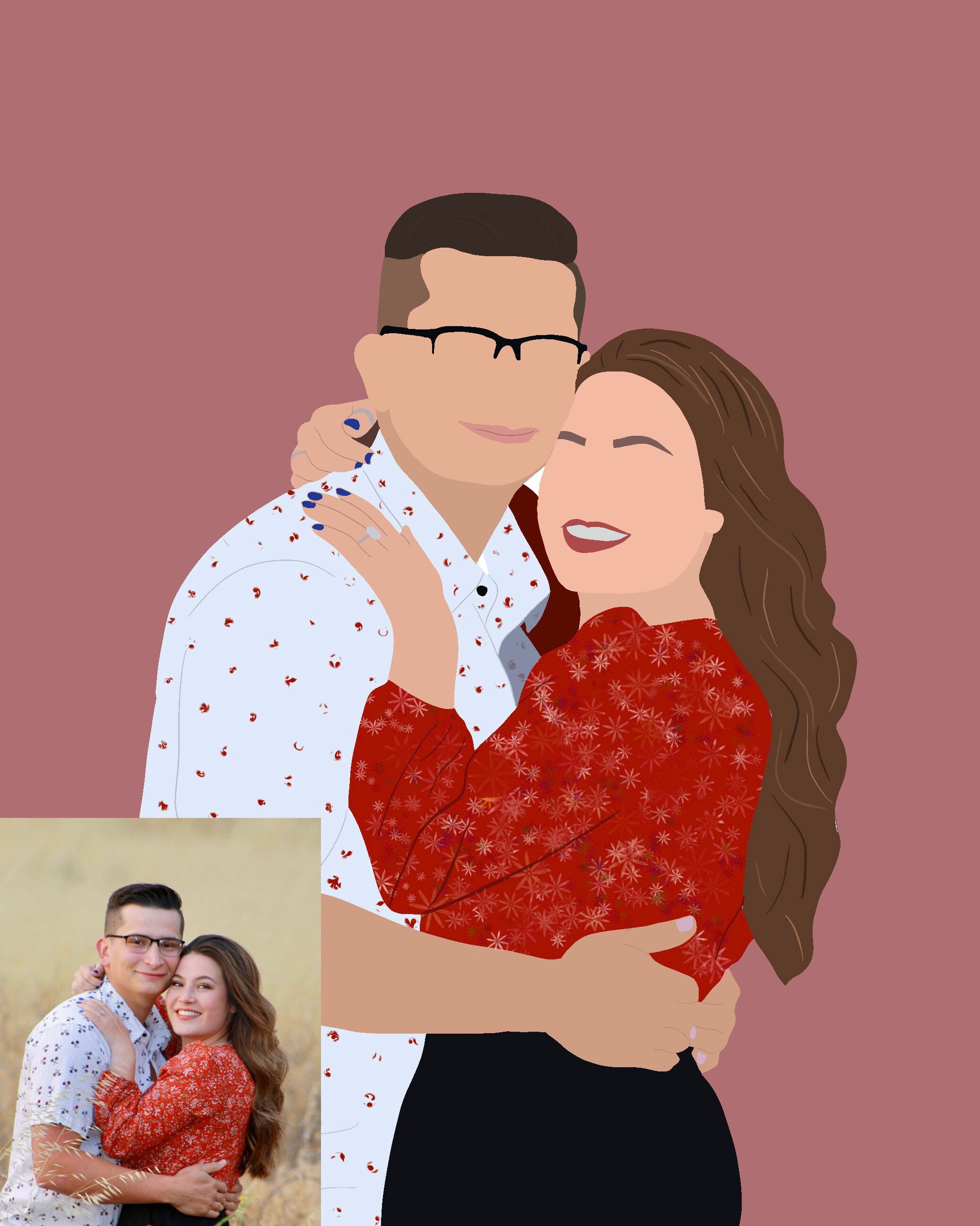 Faceless Digital Art, Digital Art From Photo, Customized Gift, Digital ...