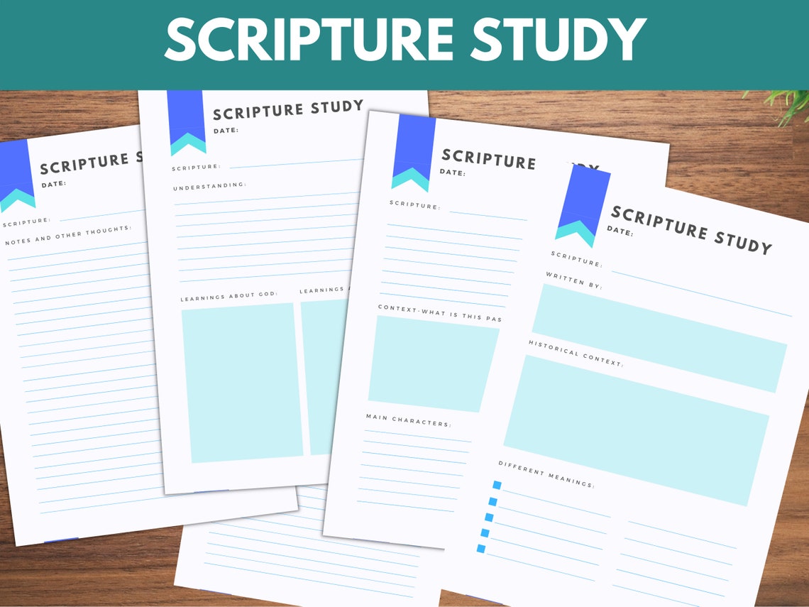 Bible Study Guide Printable Templates Beginner to Advanced - Etsy