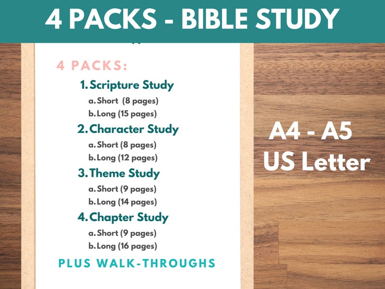 Bible Study Guide Printable Templates | Beginner to Advanced Bible ...