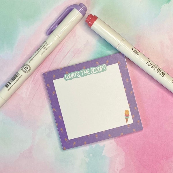 Ice Cream Notepad - Etsy
