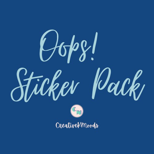 Oops Sticker Pack 3 Stickers Mistake Sticker Pack Mystery - Etsy