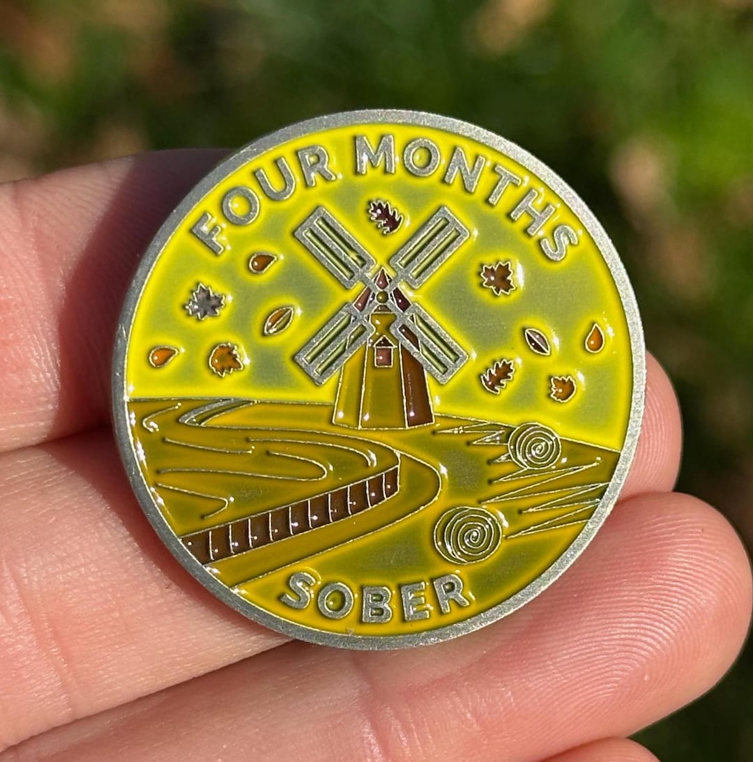Four Months Sober Sobriety Coin - Etsy