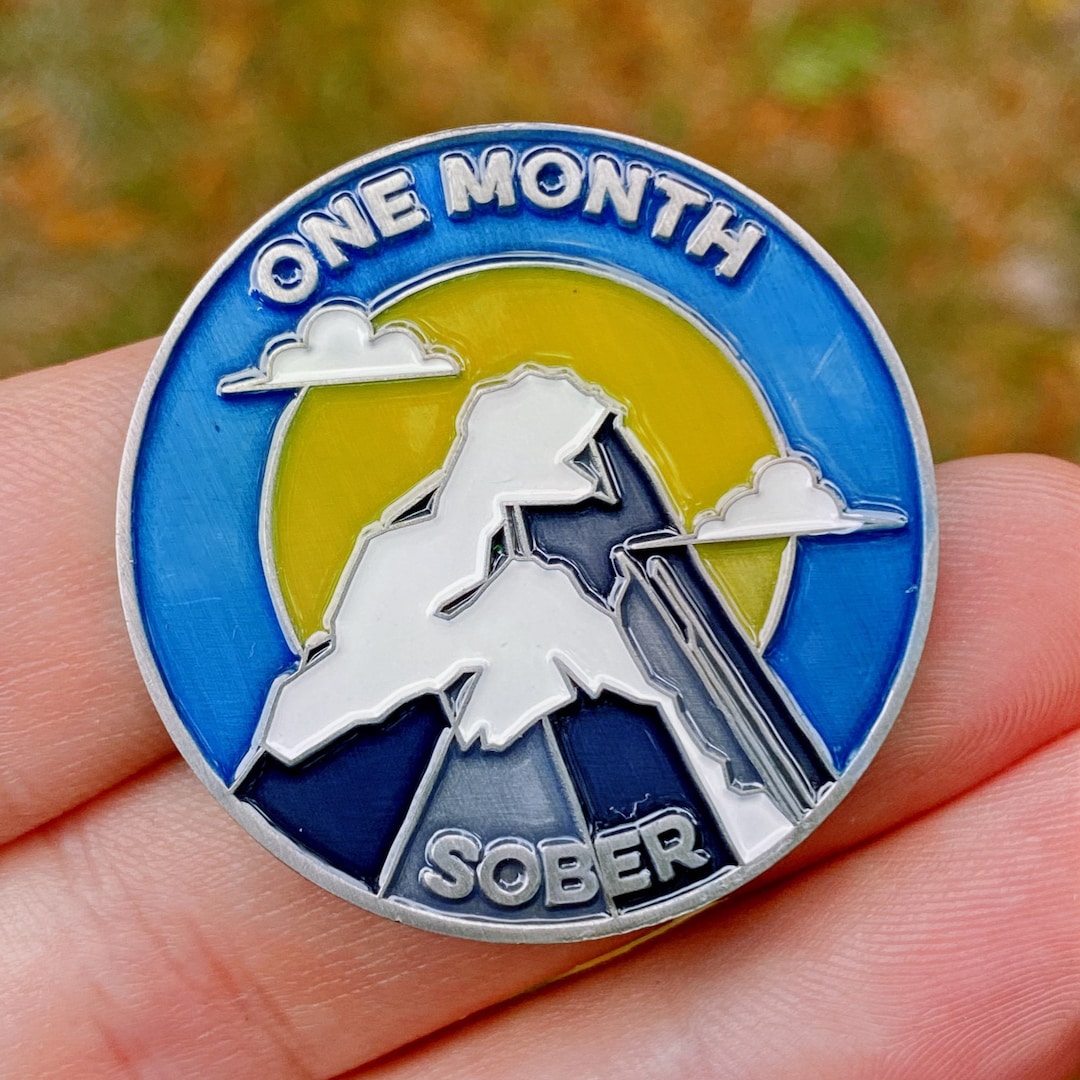 One Month Sober Sobriety Coin - Etsy