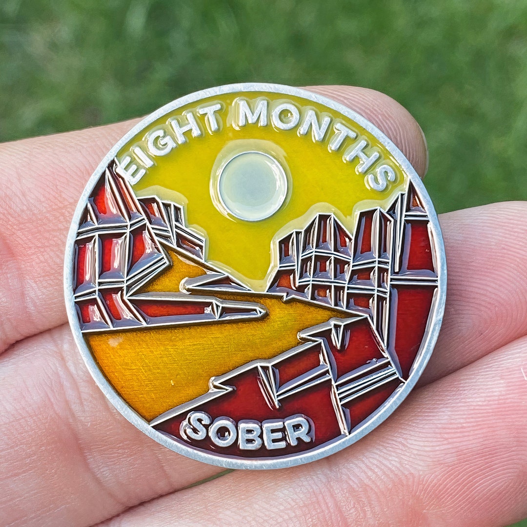 Eight Months Sober Sobriety Coin - Etsy