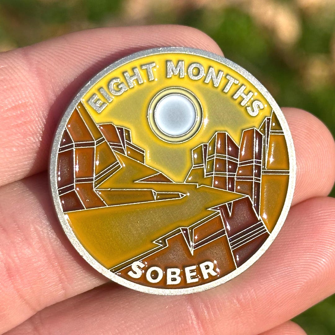 Eight Months Sober Sobriety Coin - Etsy