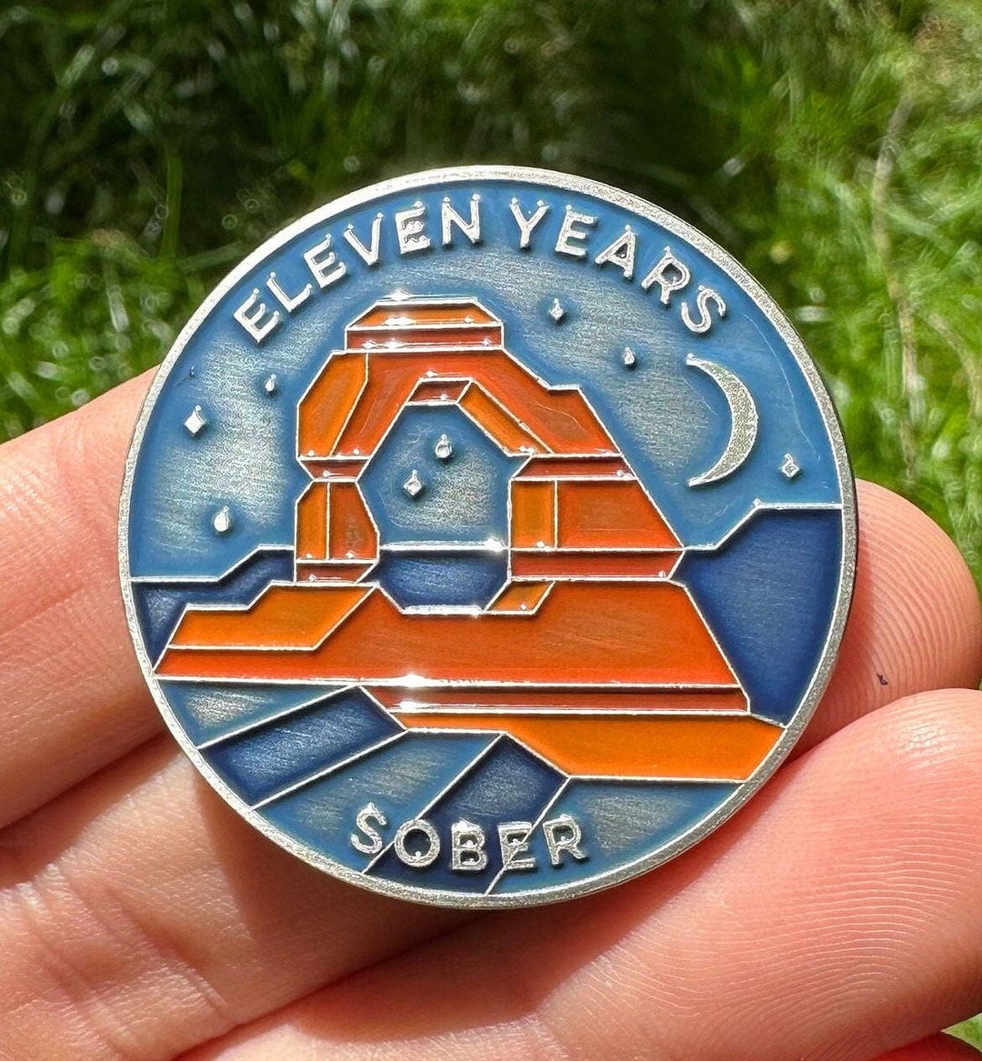 Eleven Years Sober Sobriety Coin - Etsy