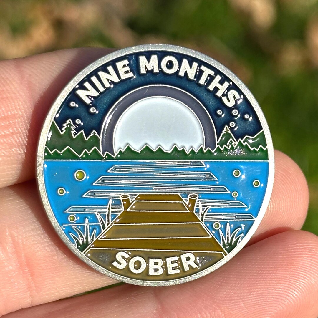Nine Months Sober Sobriety Coin - Etsy