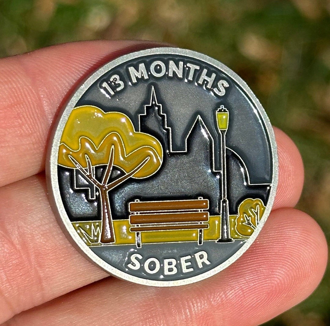 Thirteen Months Sober Sobriety Coin - Etsy
