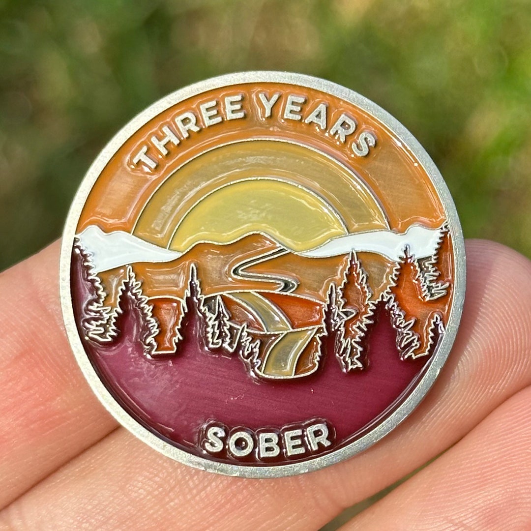 Three Years Sober Sobriety Coin - Etsy