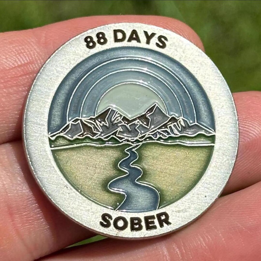 Personalizable Color Mountain Stream Coin - Etsy