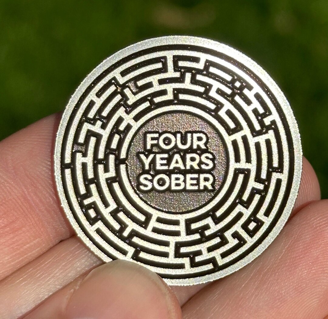 Recovery Maze | Custom Personalizable Silver Sobriety Coin | Any Sober ...