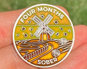 Four Month Sober Coin - Etsy