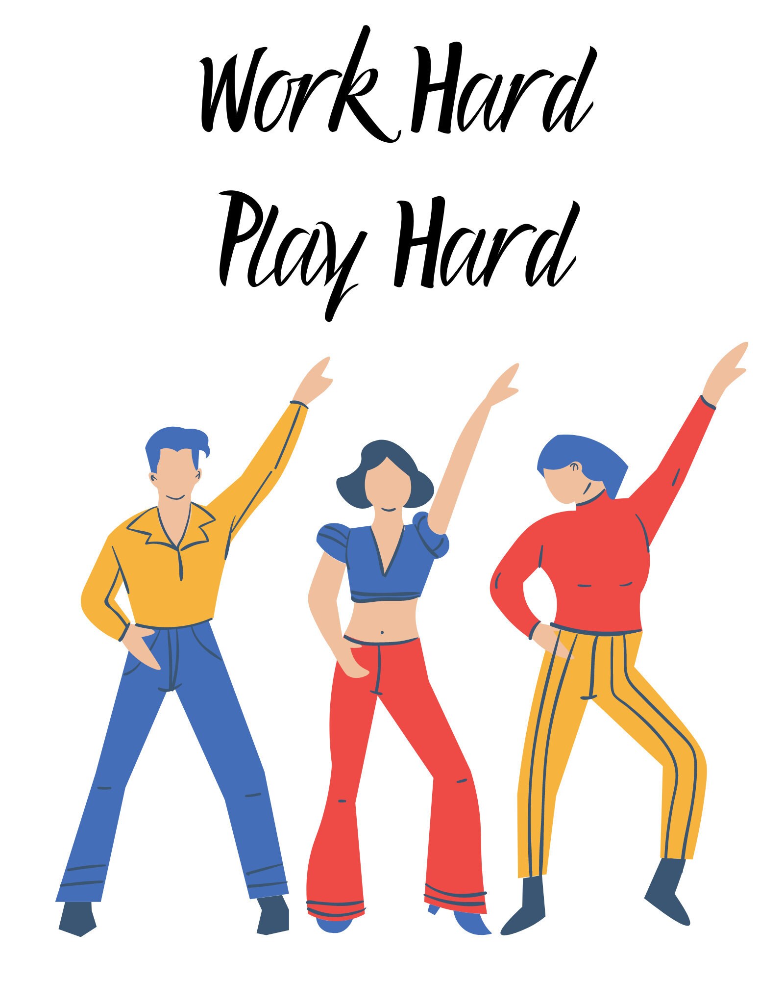 Printable Wall Art Work Hard Play Hard Print Printable Art | Etsy