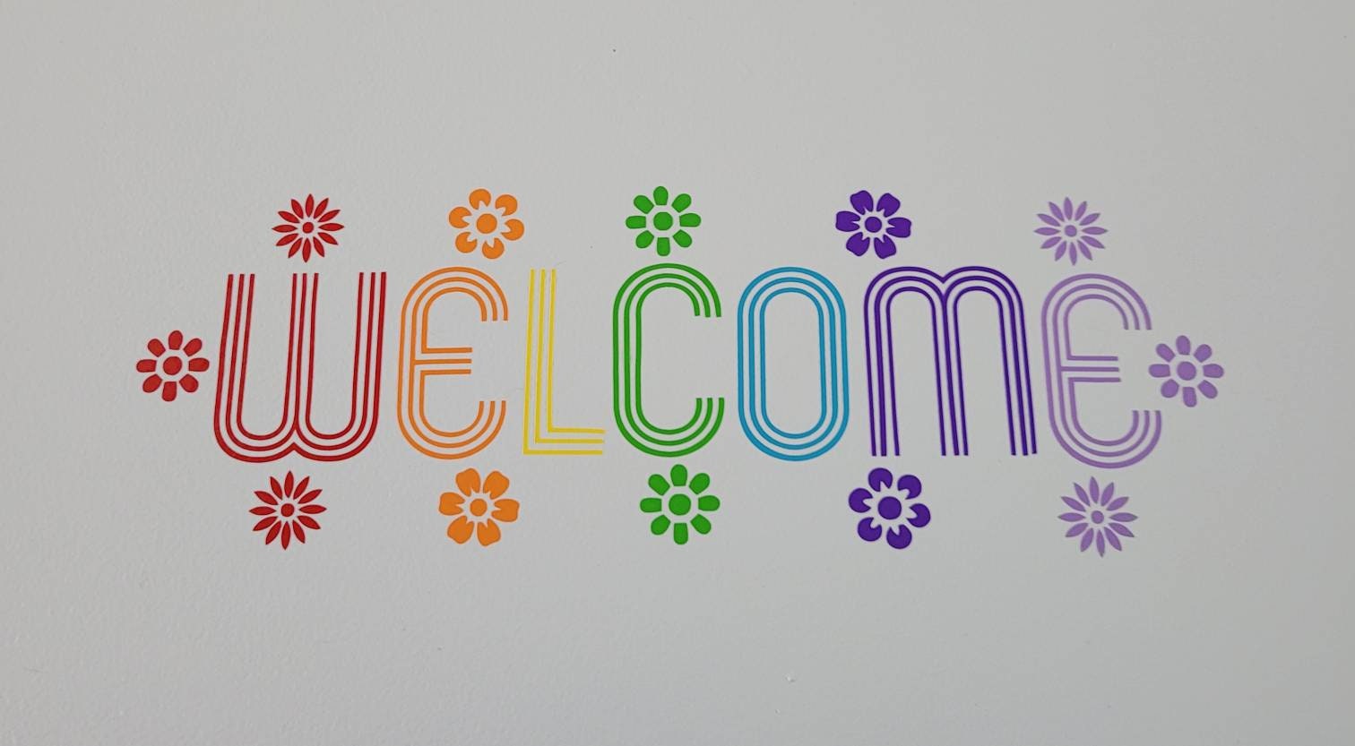 Rainbow Welcome Sign Welcome Sign for Front Door Pride | Etsy