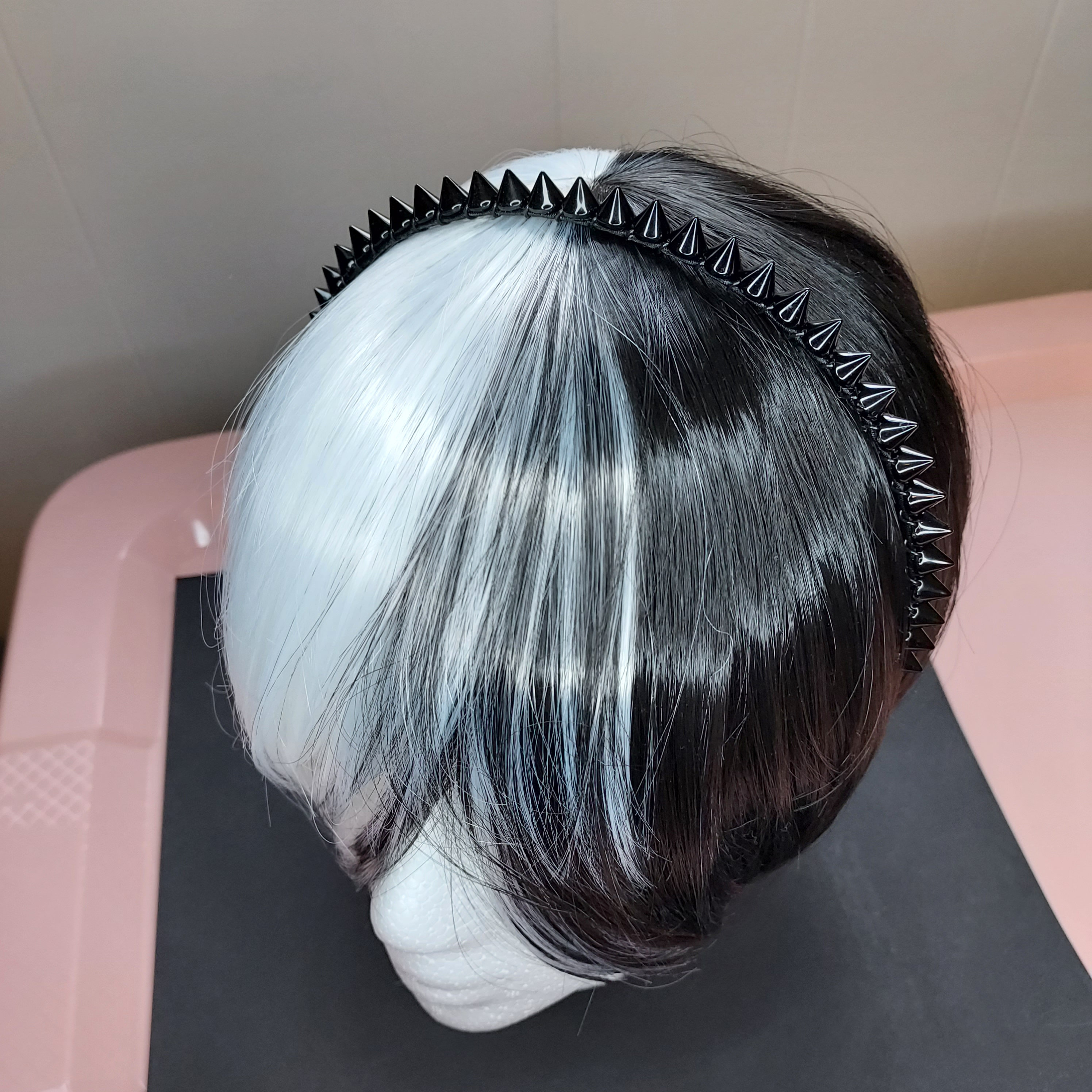 Spiked Headband Choose Black or White Spikes Punk / Metal / Goth Spike ...