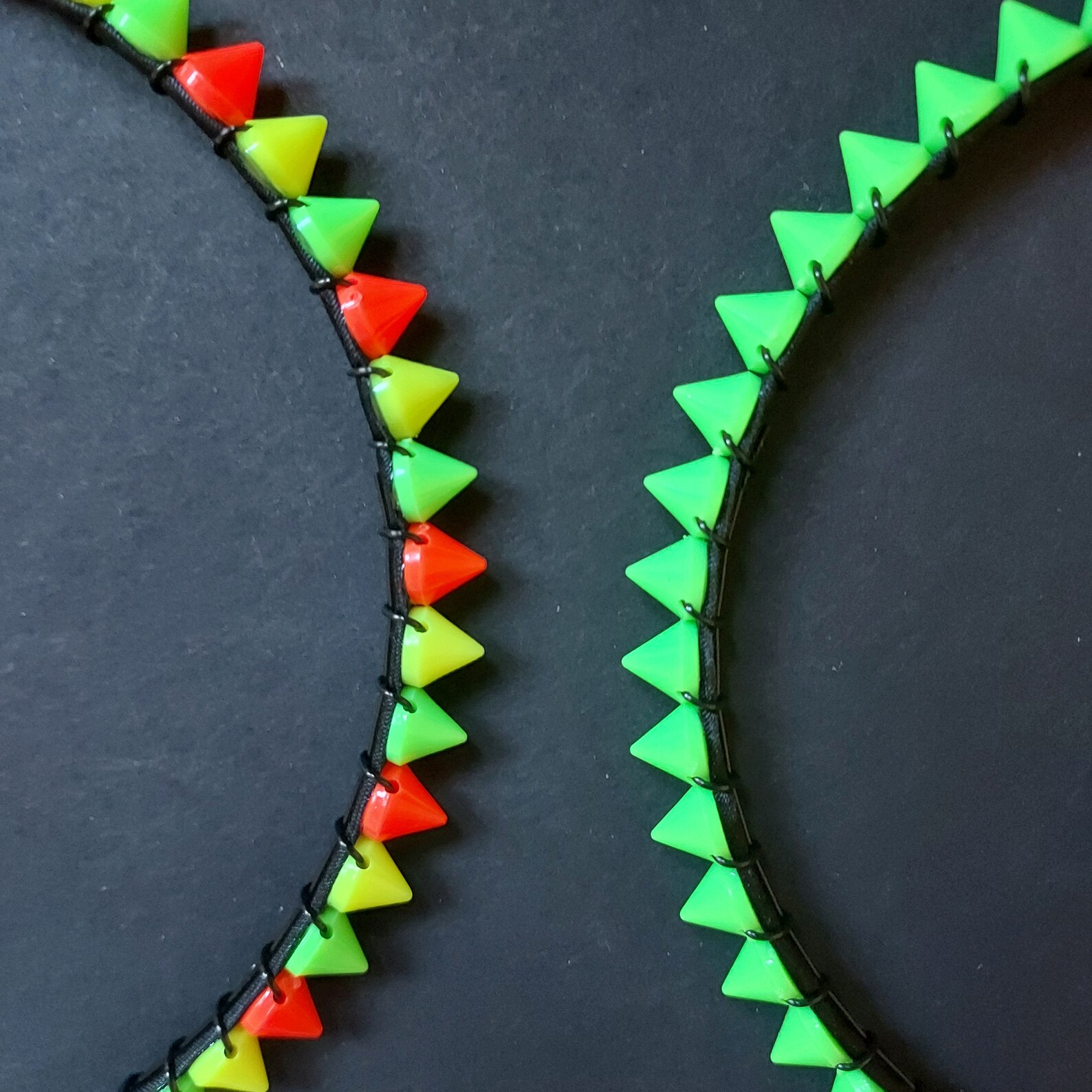 Neon Spikes Headband - Choose Lime Green OR Lime Green, Yellow ...