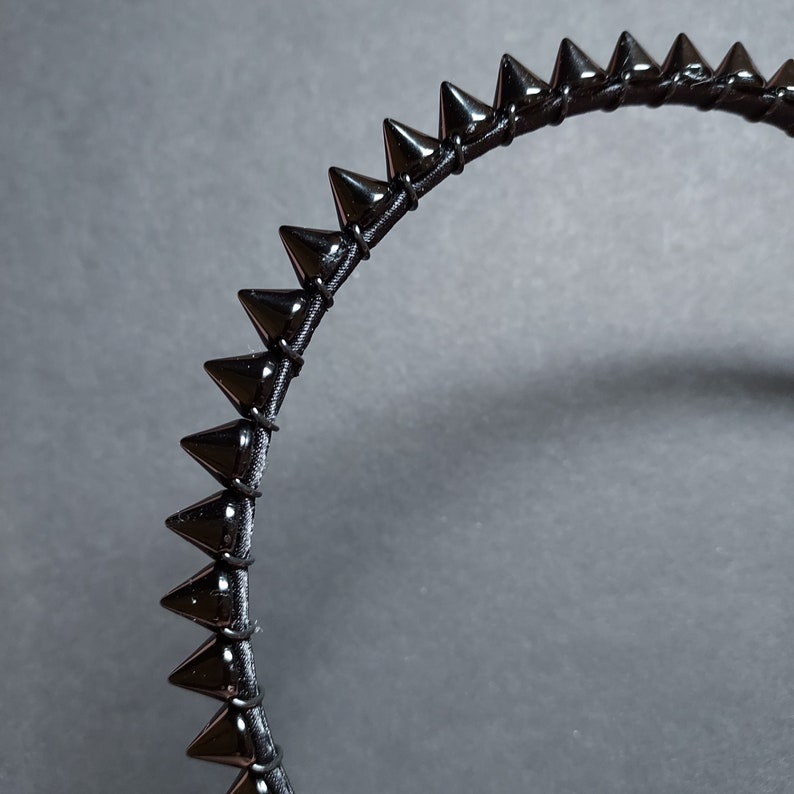 Spiked Headband Choose Black or White Spikes Punk / Metal / Goth Spike ...