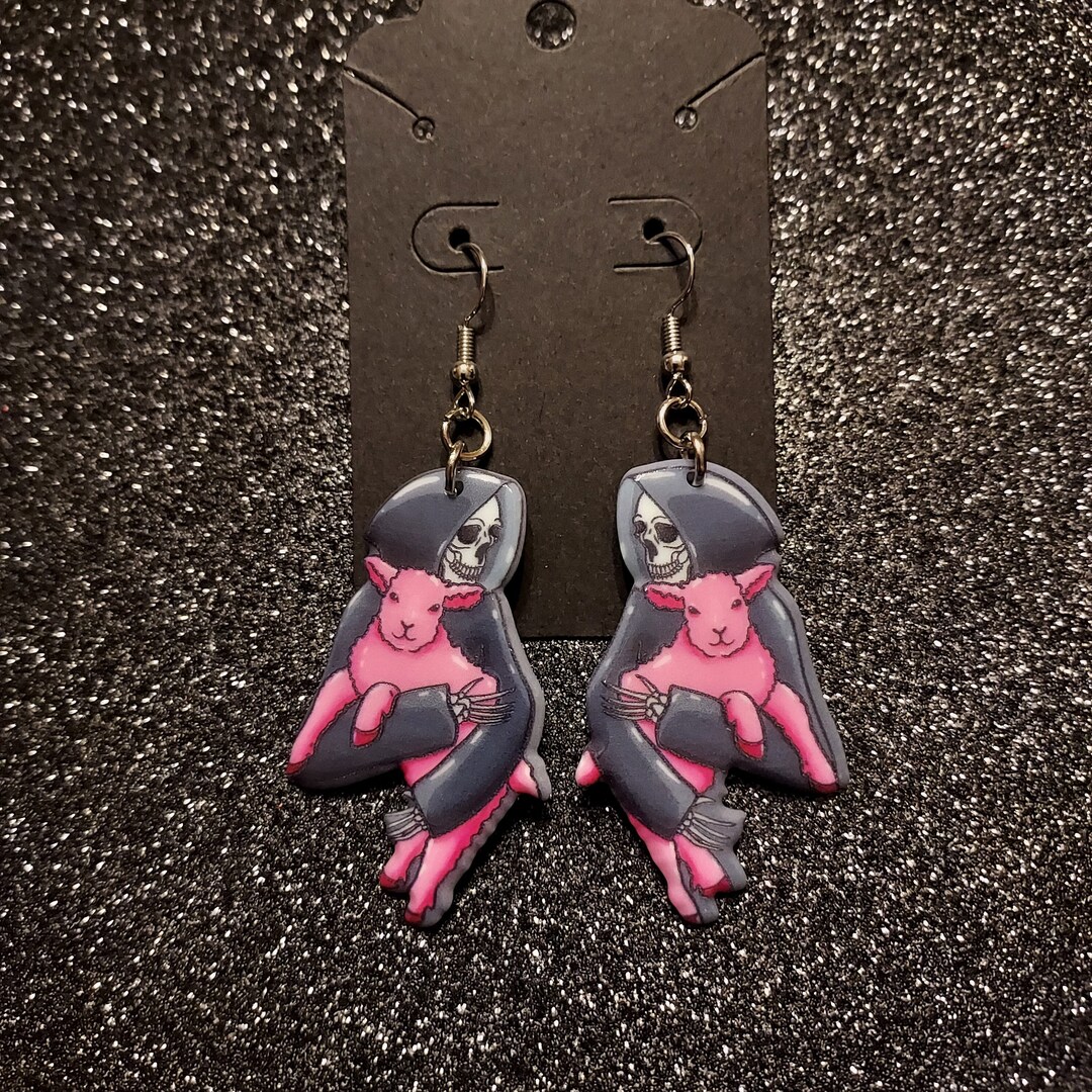 Grim Reaper Holding Lamb / Goth / Death / Halloween / Gothic / Creepy ...