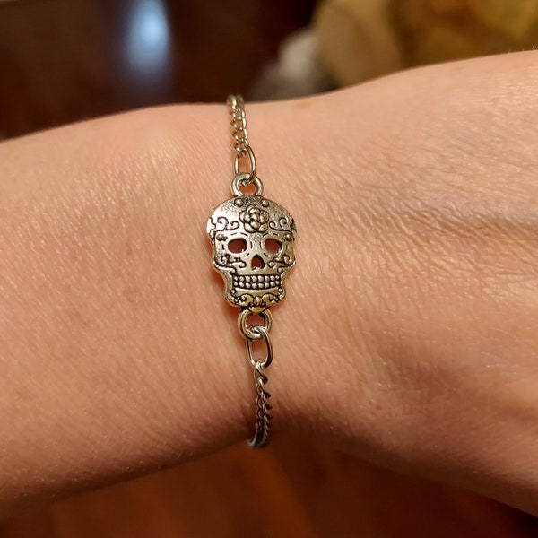 Sugar Skull Bracelet - Etsy