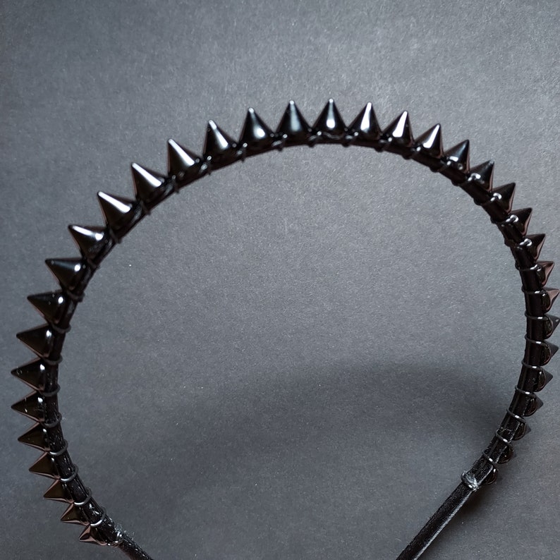 Spiked Headband Choose Black or White Spikes Punk / Metal / Goth Spike ...