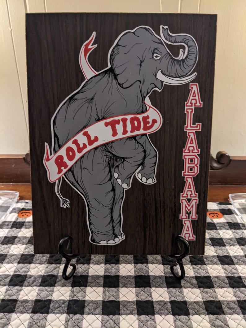 Crimson Tide Alabama College Football Hanging Plaque - Etsy
