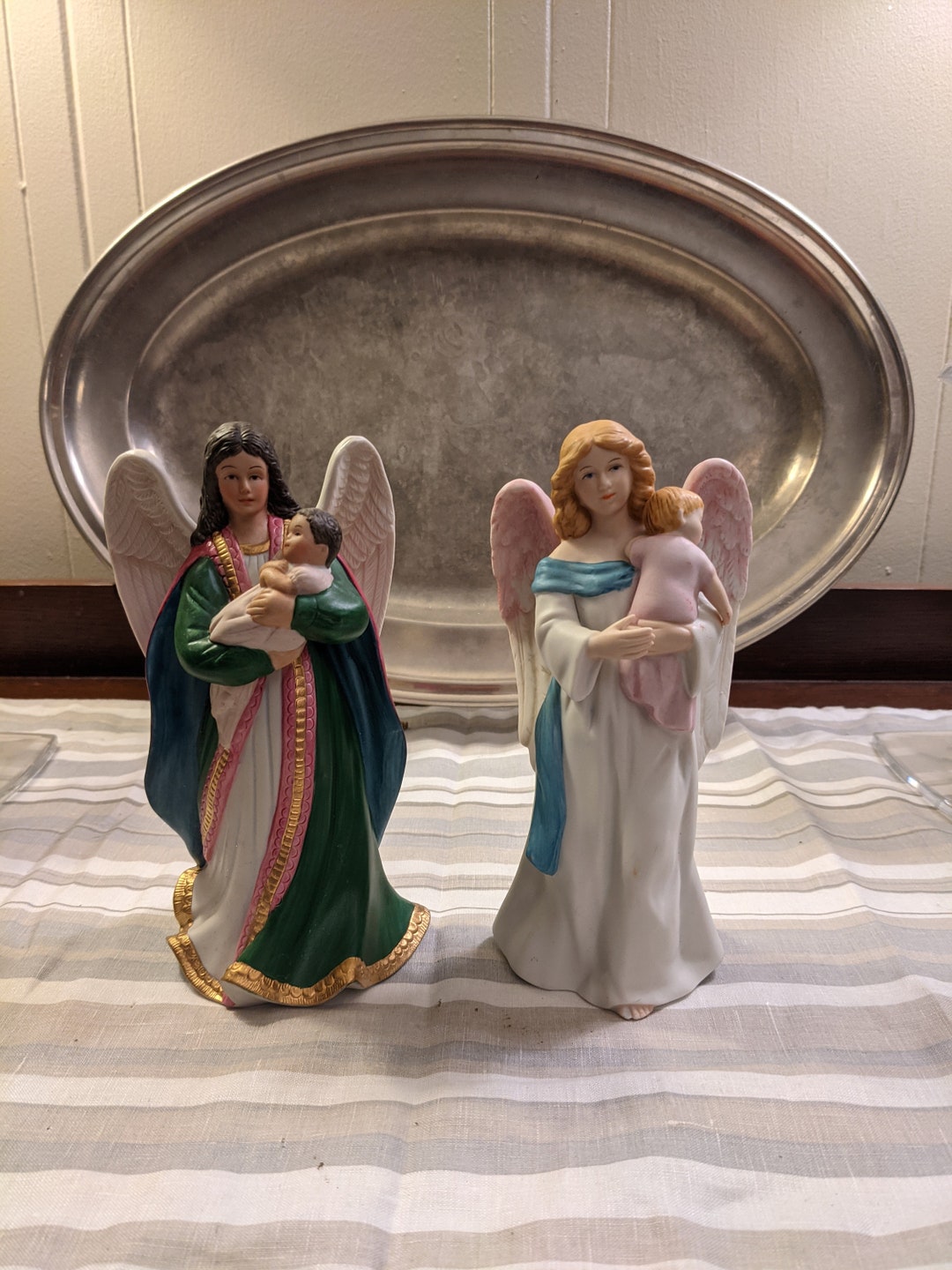 Vintage Homco Guardian Angel Figurines. 1434 and 1436. - Etsy