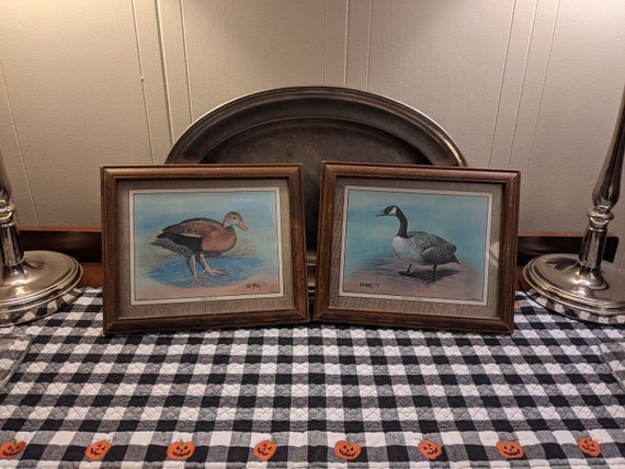 Set of Vintage 1973 Bob Haynes Lithographs Tree Duck and | Etsy