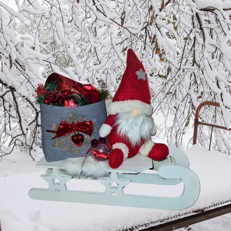 Schlitten deko weihnachten - Etsy.de