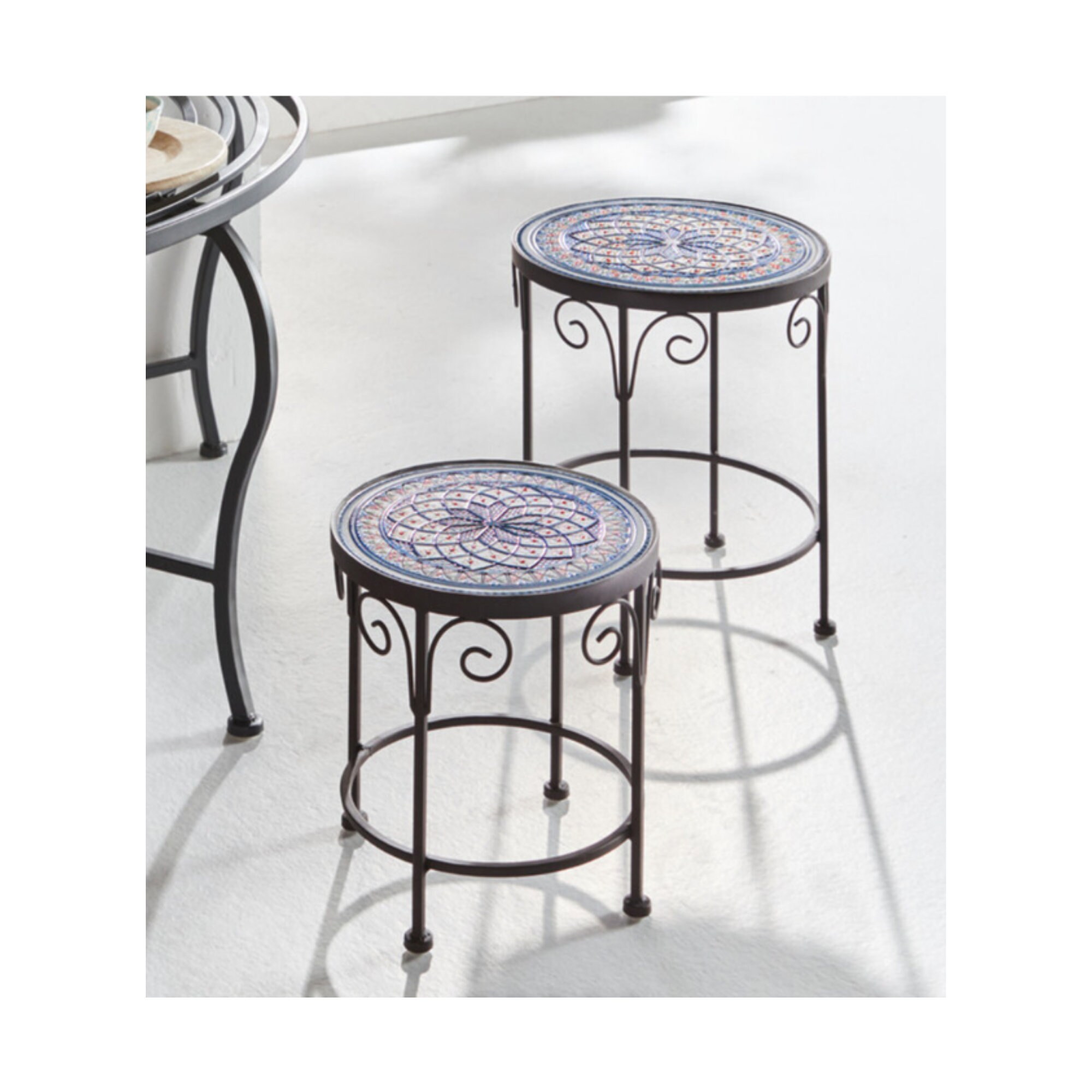 Mosaic Table Set of 2 Mosaic Table Mosaic Table for the - Etsy